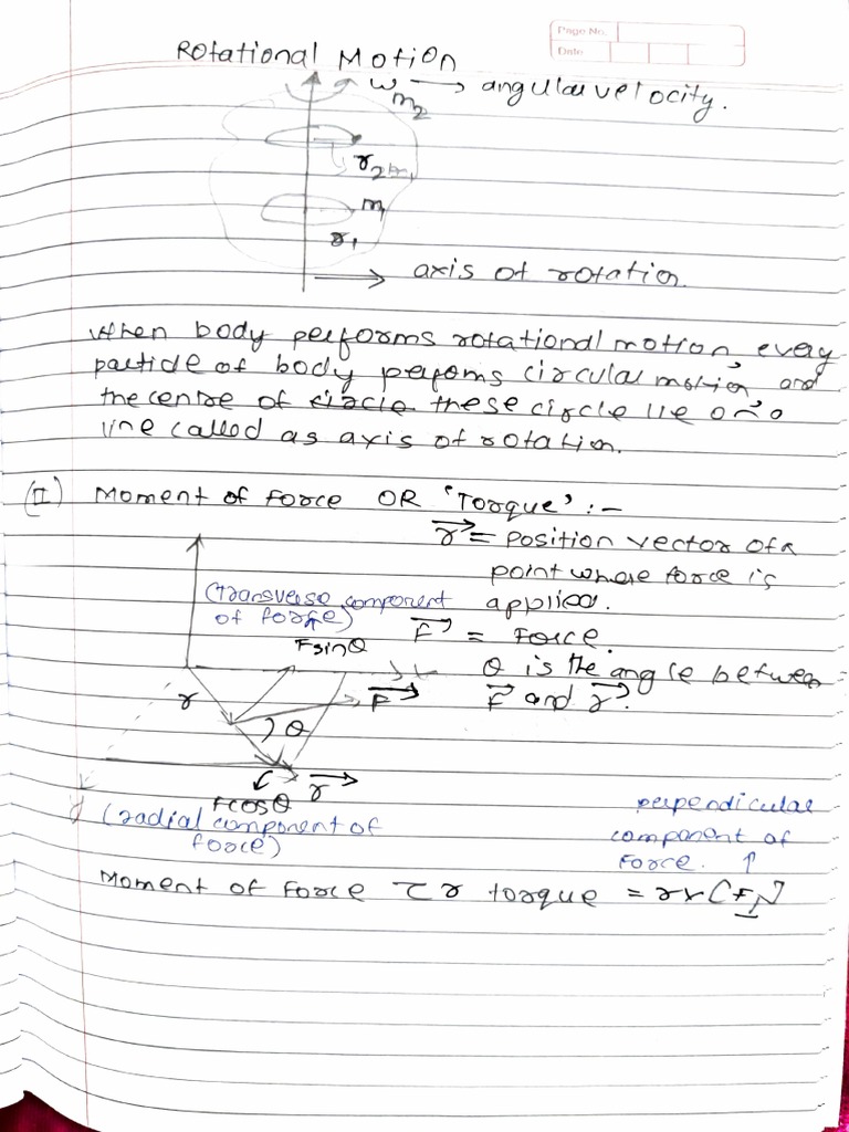 Rotational Motion Notes | PDF | Theory Of Relativity | Rotation