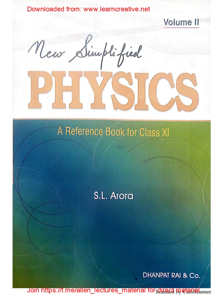 SL Arora Physics Class 11 Vol 2 Blunt Library | PDF | Information Appliances | Smartphone