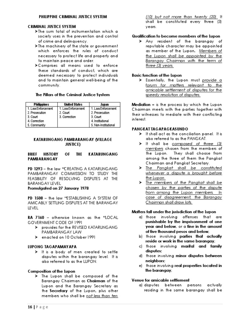 Overview of Philippine Criminal Justice | PDF | Pardon | Prosecutor