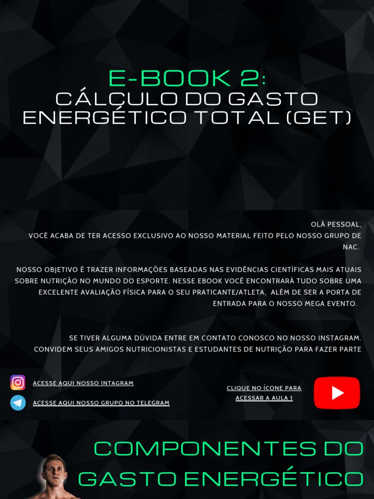 Cálculo do gasto energético total (GET | PDF | Obesidade | Calorimetria