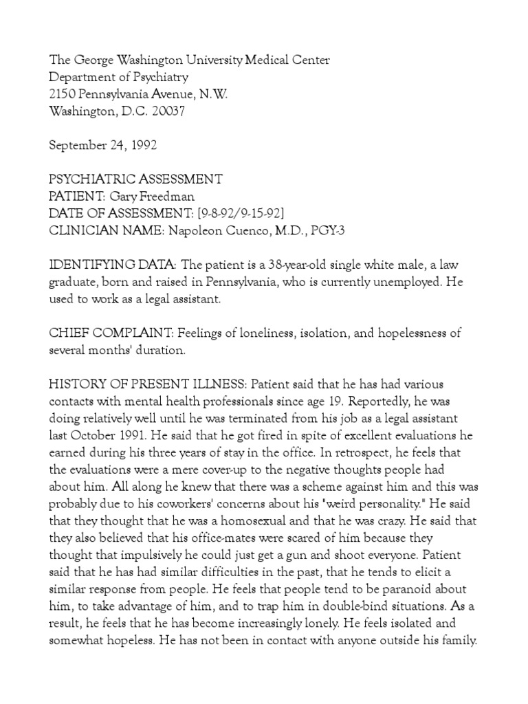 Psychiatric Diagnoses and Psychological Test Results | PDF | Mental ...