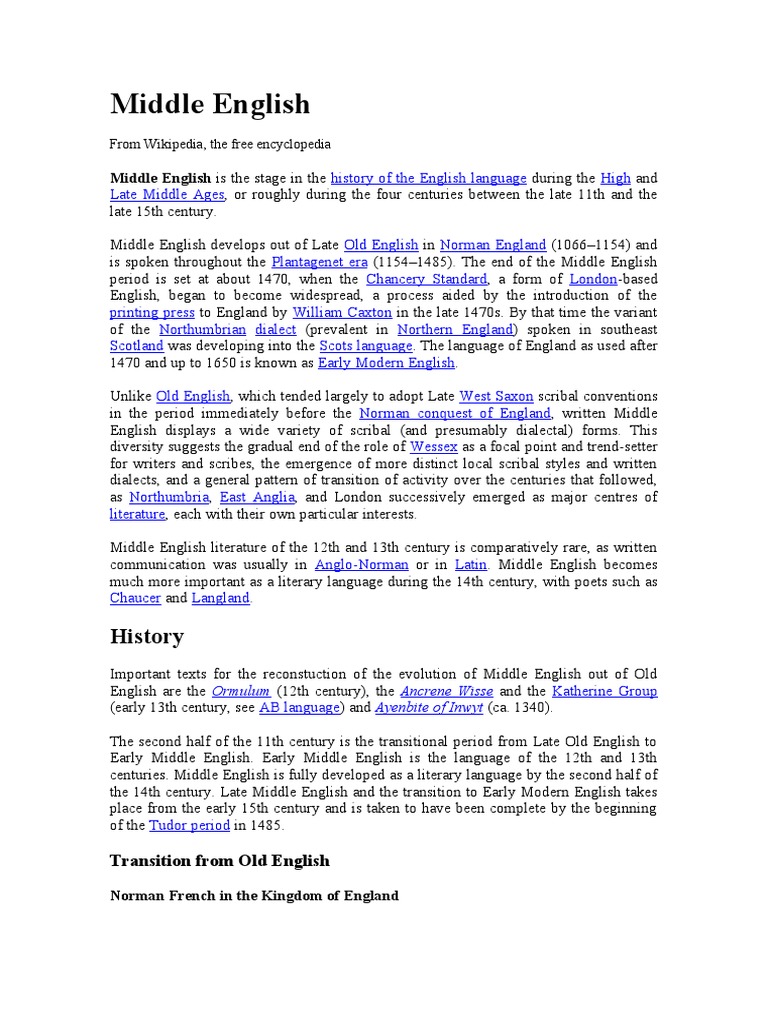 Middle English