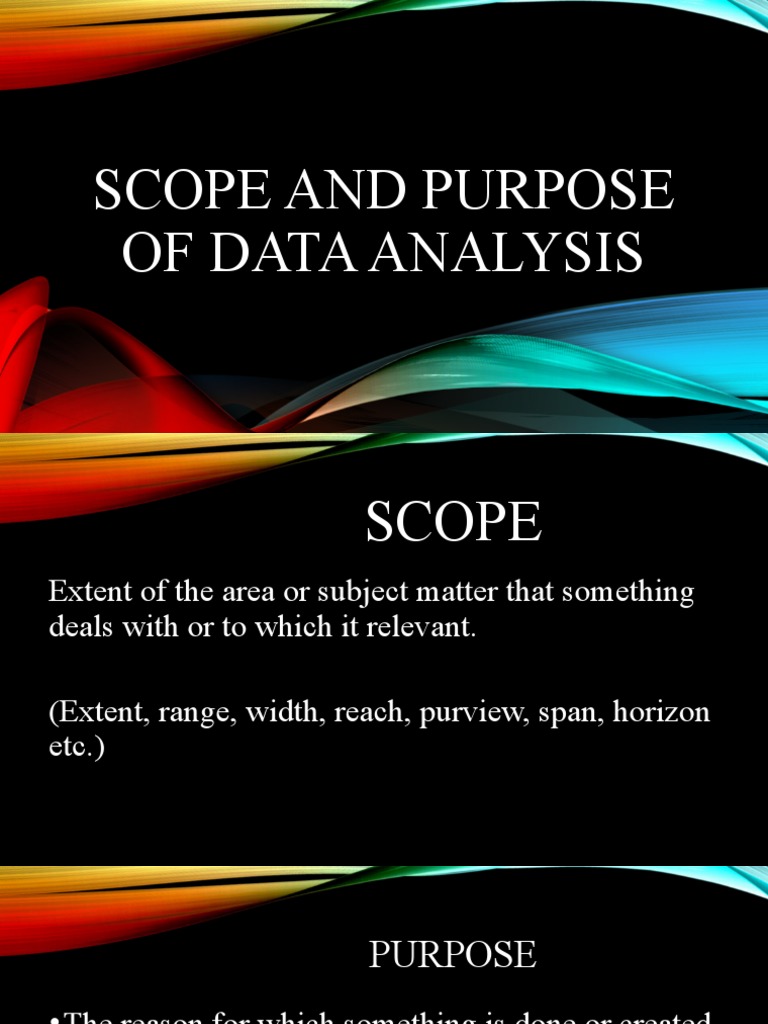 Scope and Purpose of Data Analysis Lloyd | PDF | Data Analysis | Data