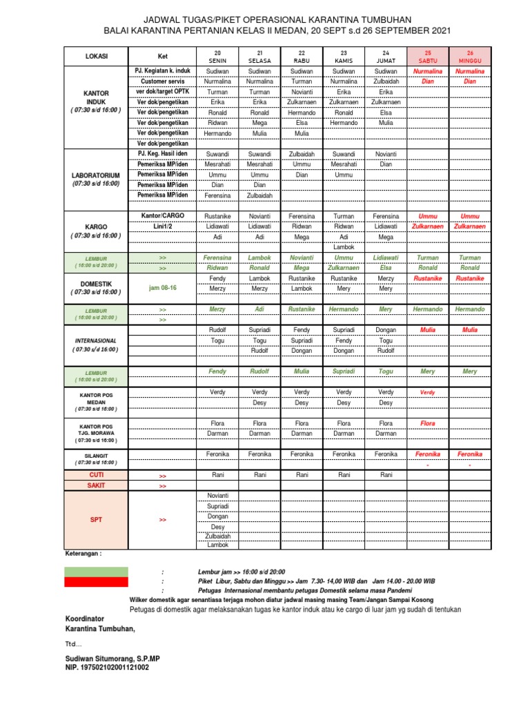 Jadwal 4 TH September 2021 | PDF
