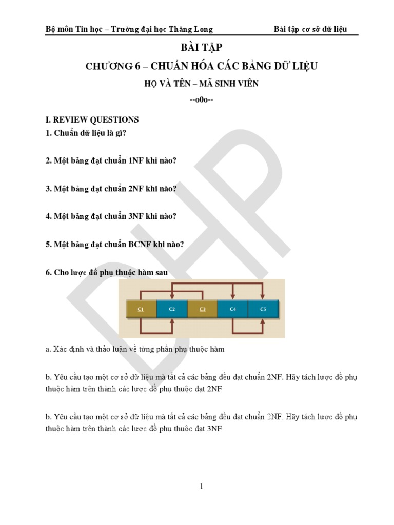 Chapter6 - Normalization of Database Tables | PDF