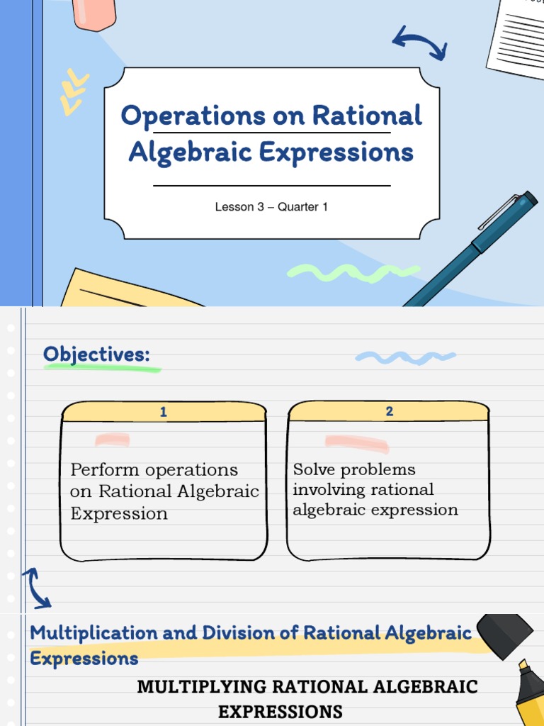Grade 8-Operations-on-Rational-Algebraic-Expressions | PDF | Rational ...