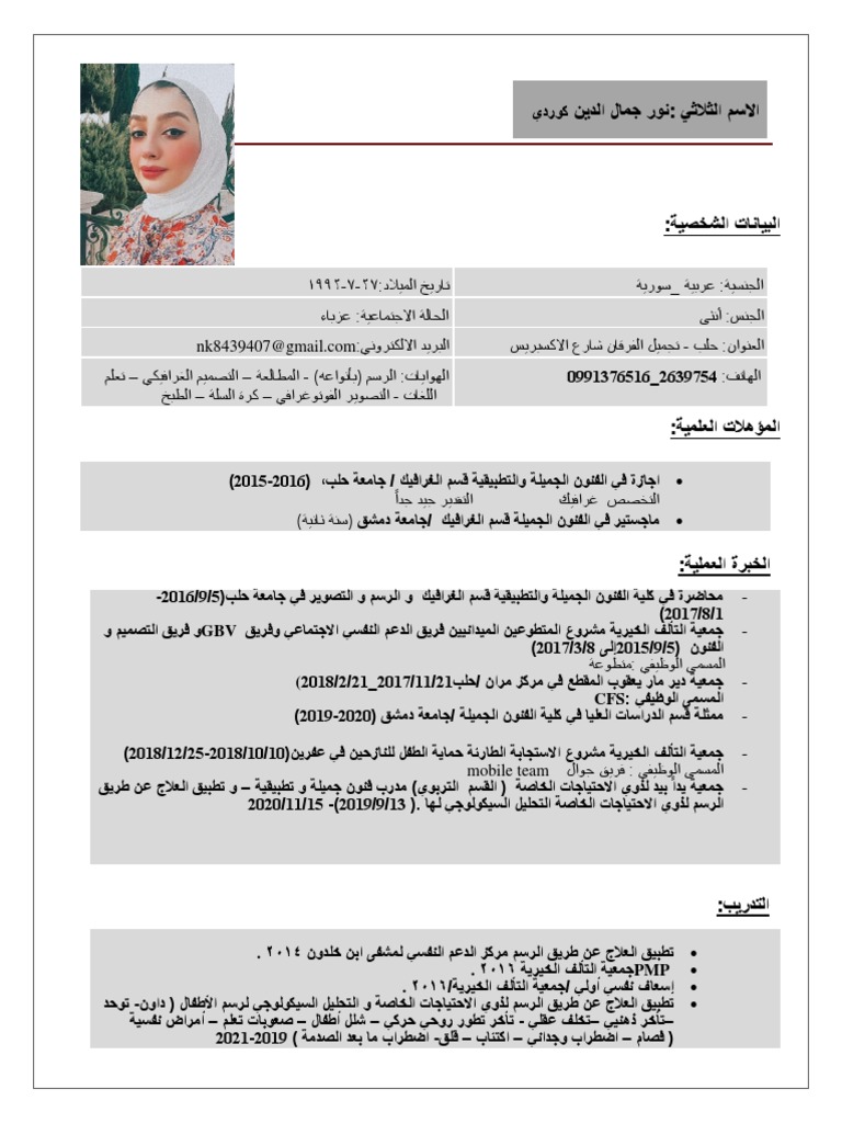 CV Nour Kourdi | PDF