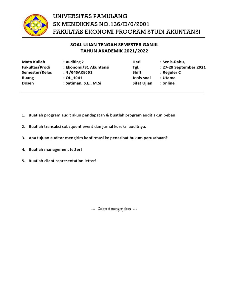 Uts Auditing 2 | PDF