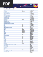 C1-C2 Vocabulary List | PDF