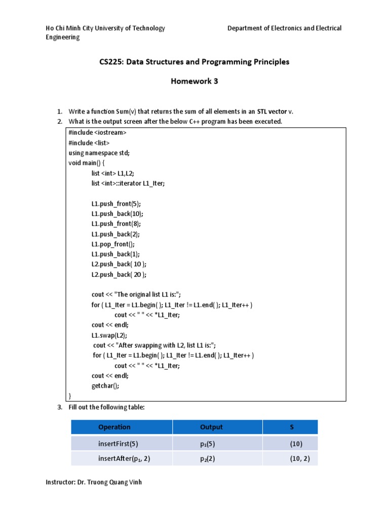CS225: Data Structures and Programming Principles Homework 3 | PDF | Computer Engineering ...