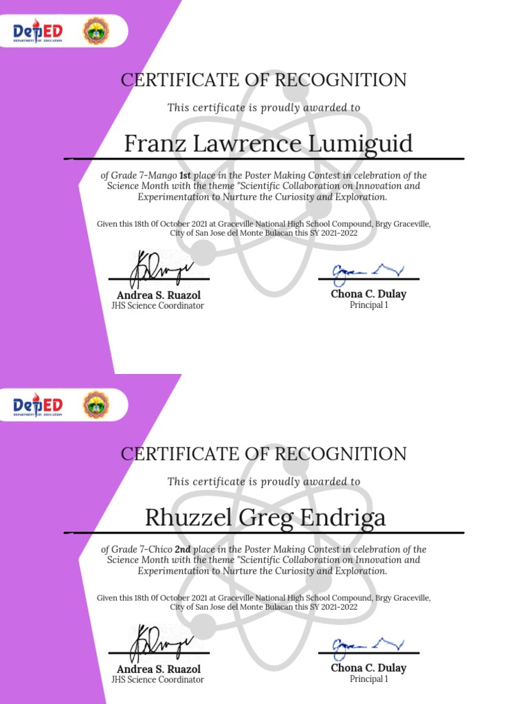 Certificate Poster Slogan | PDF