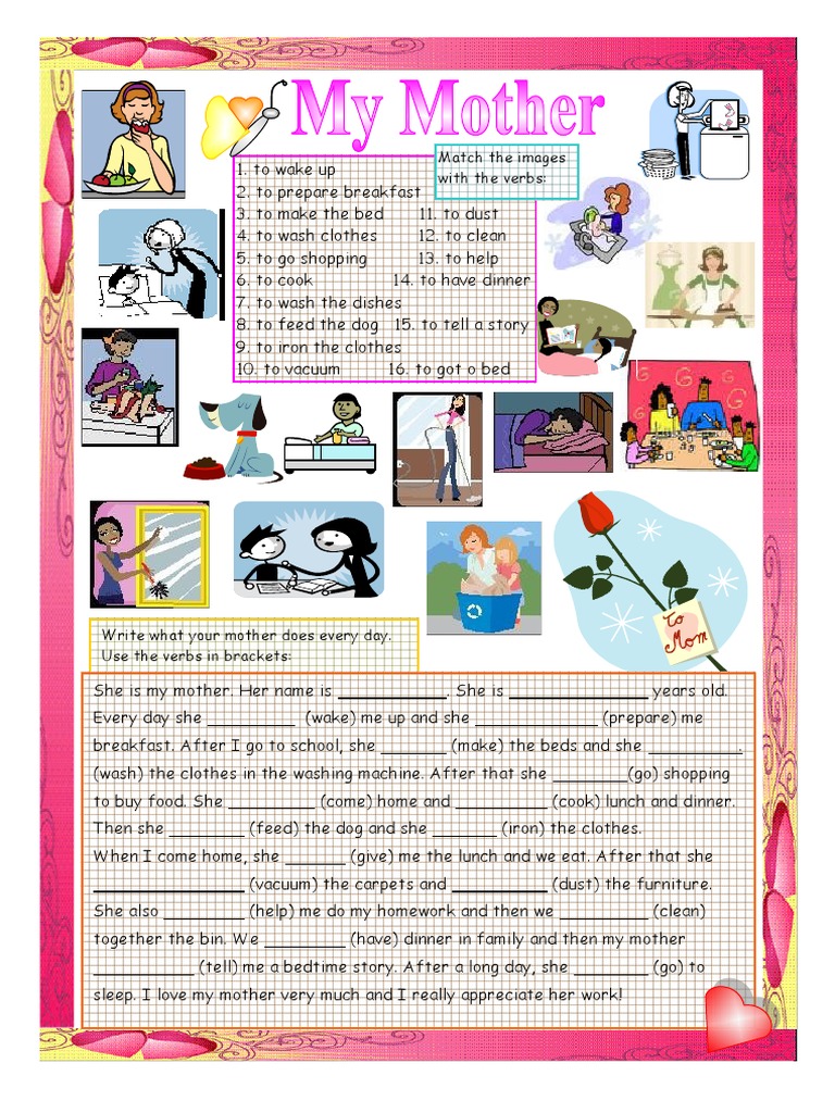 About My Mom (Present Simple) | PDF