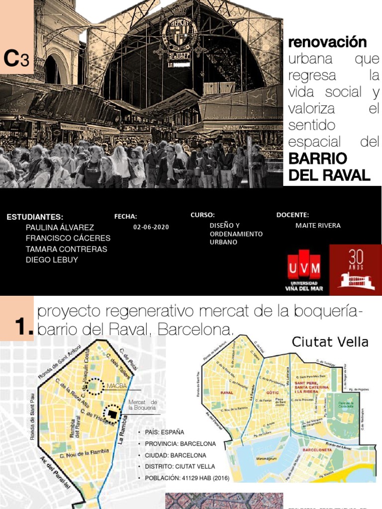 Diseño Urbano - Barrio El Raval | PDF | Barcelona | Urbanismo