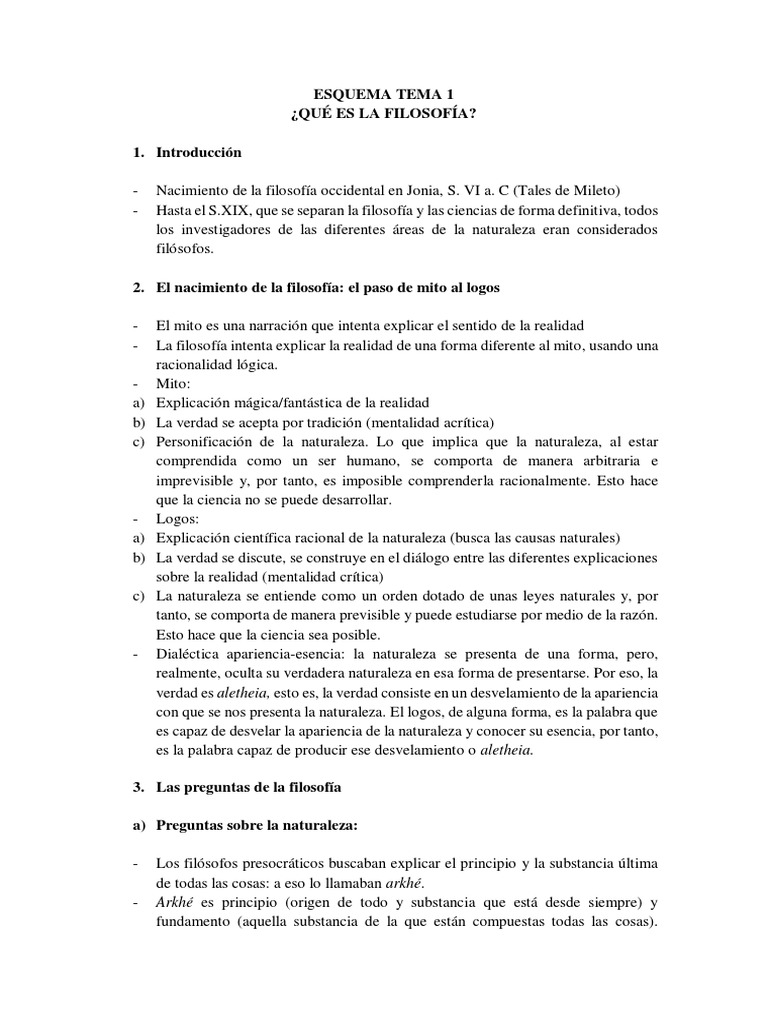 Esquema Ud 1 | PDF | Verdad | Empirismo