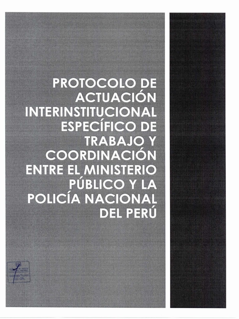 Protocolo de Actuacion Inter Institucional PNP-MP | PDF | Policía | Cibercrimen