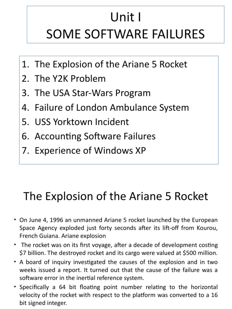 Software Failures and Testing Process | PDF | Software Testing ...
