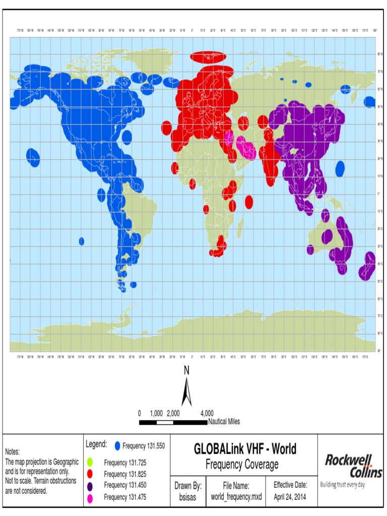GLOBALink VHF Frequency (Map) | PDF | Map | Cartography