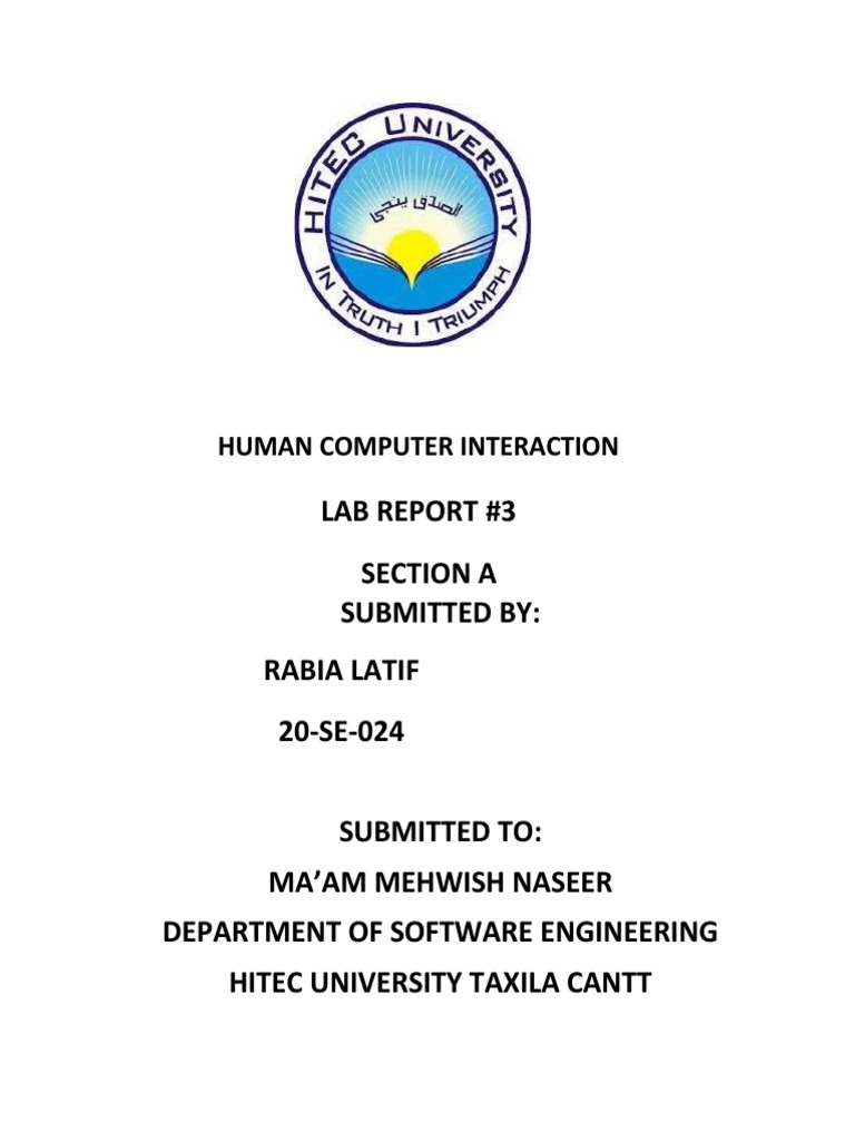 Human Computer Interaction Lab 3-Converted (1) 252 | PDF | Recall ...