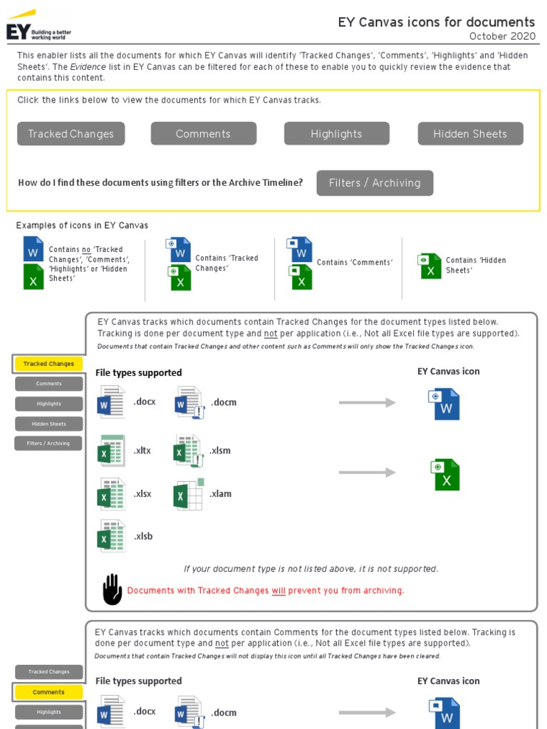 EY Canvas Document Tracking Icons | PDF | File Format | Icon (Computing)