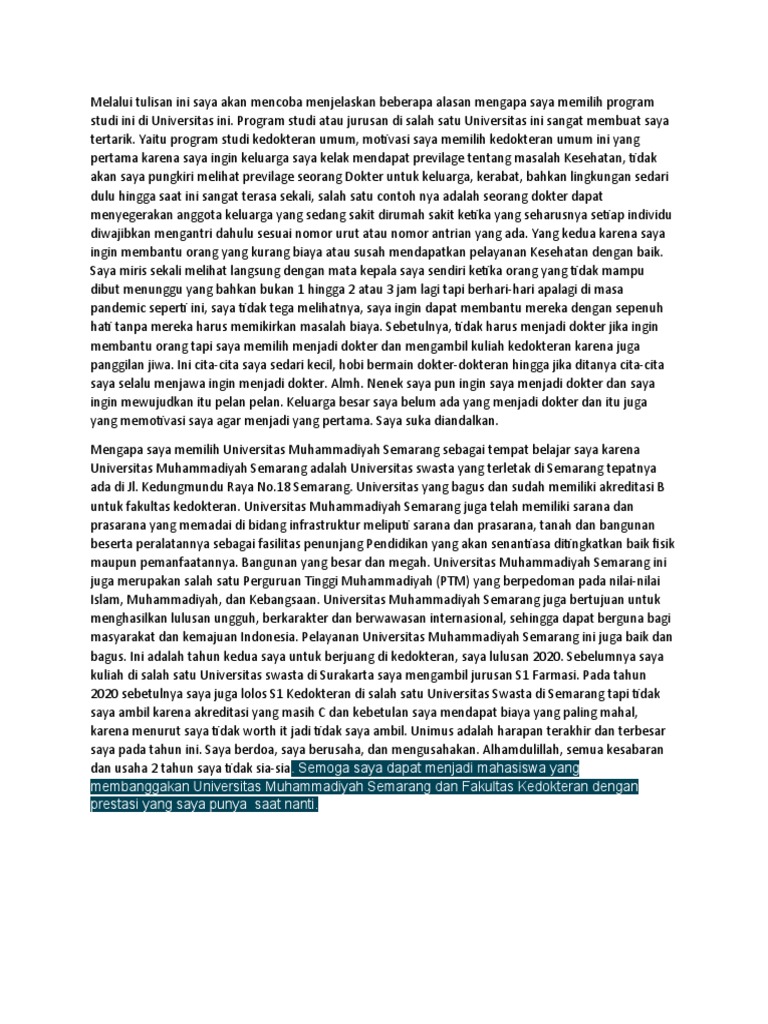 Essay Motivasi 500 Kata | PDF