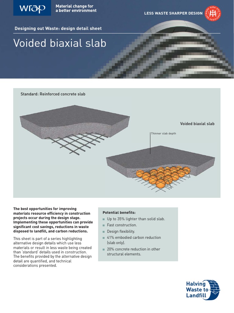 Voided Biaxial Slab: Designing Out Waste: Design Detail Sheet | PDF ...