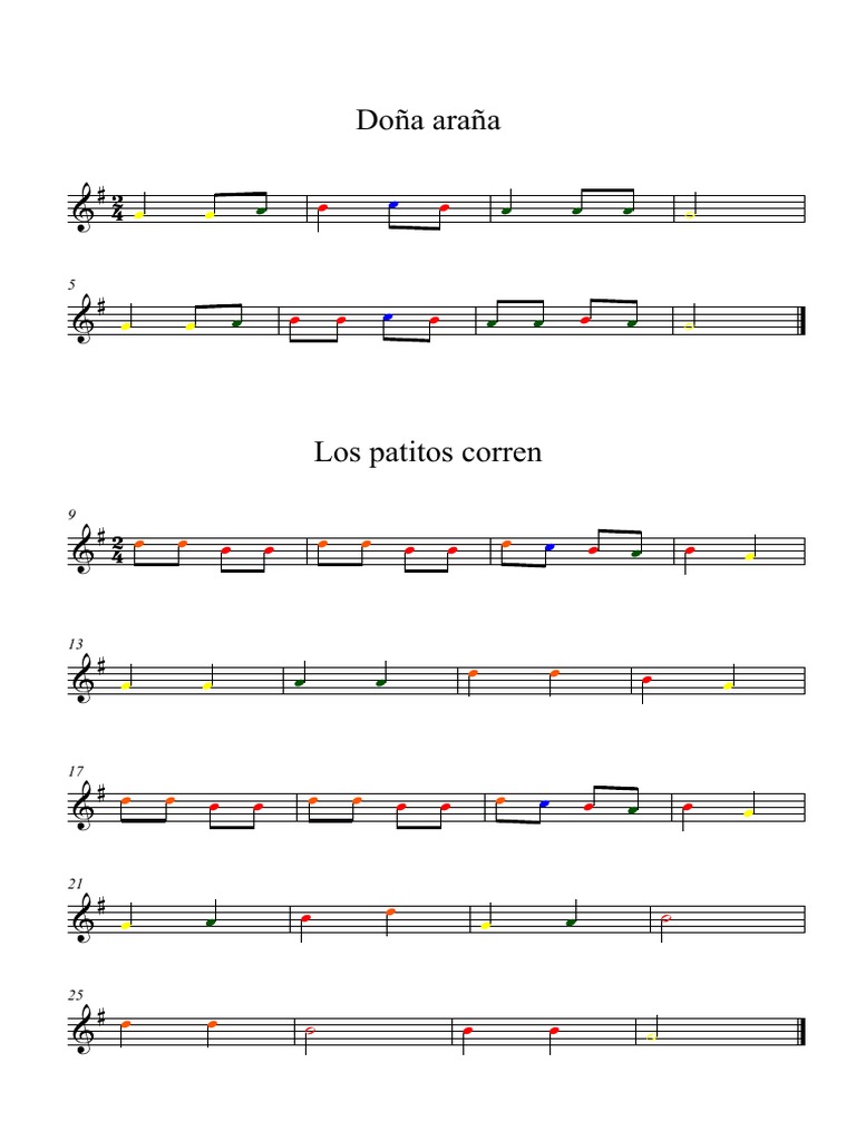 Doña Araña - Partitura Completa | PDF