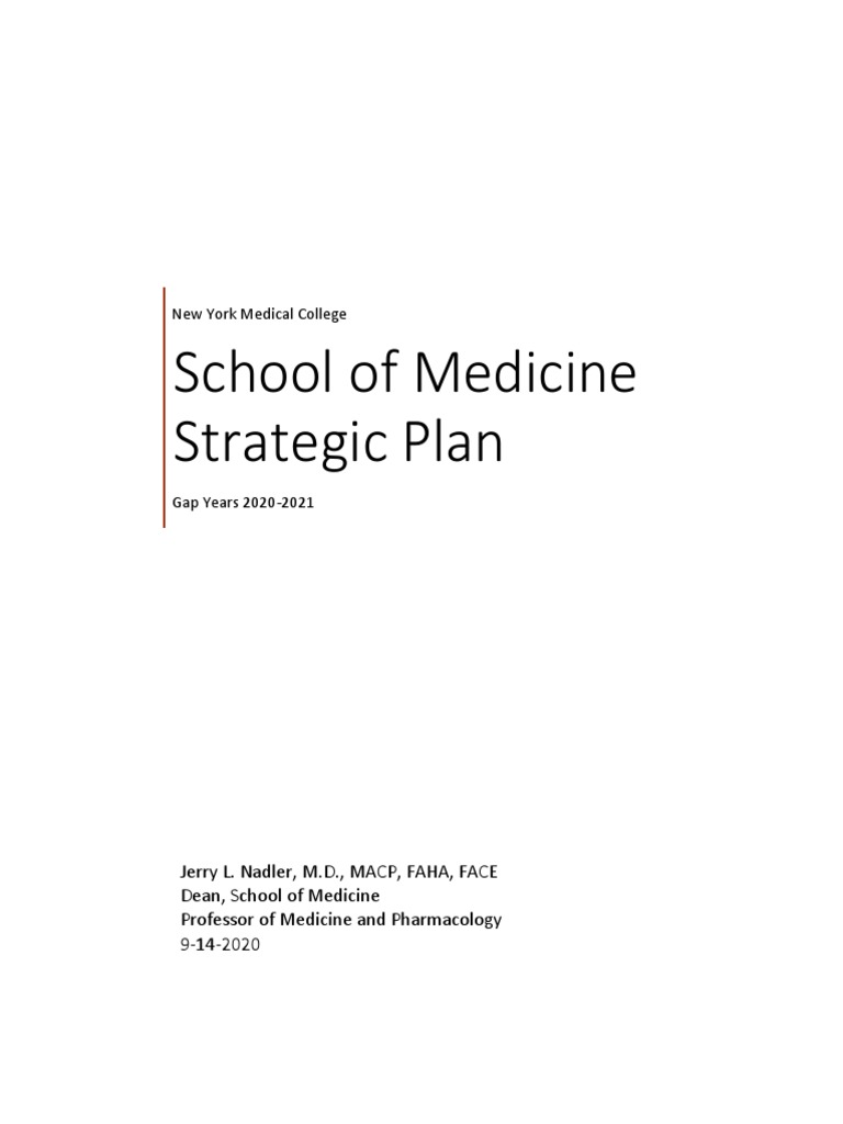 School of Medicine Strategic Plan: New York Medical College | PDF ...