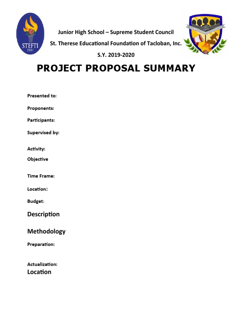 Junior High School Project Proposal | PDF | Business