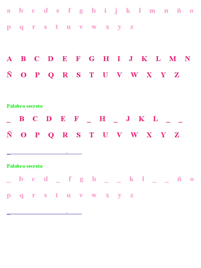 A B C D e F G H I J K L M N Ñ o P Q R S T U V W X y Z | PDF