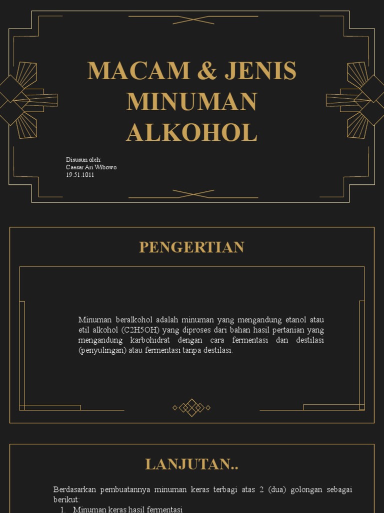 Macam & Jenis Minuman Alkohol | PDF