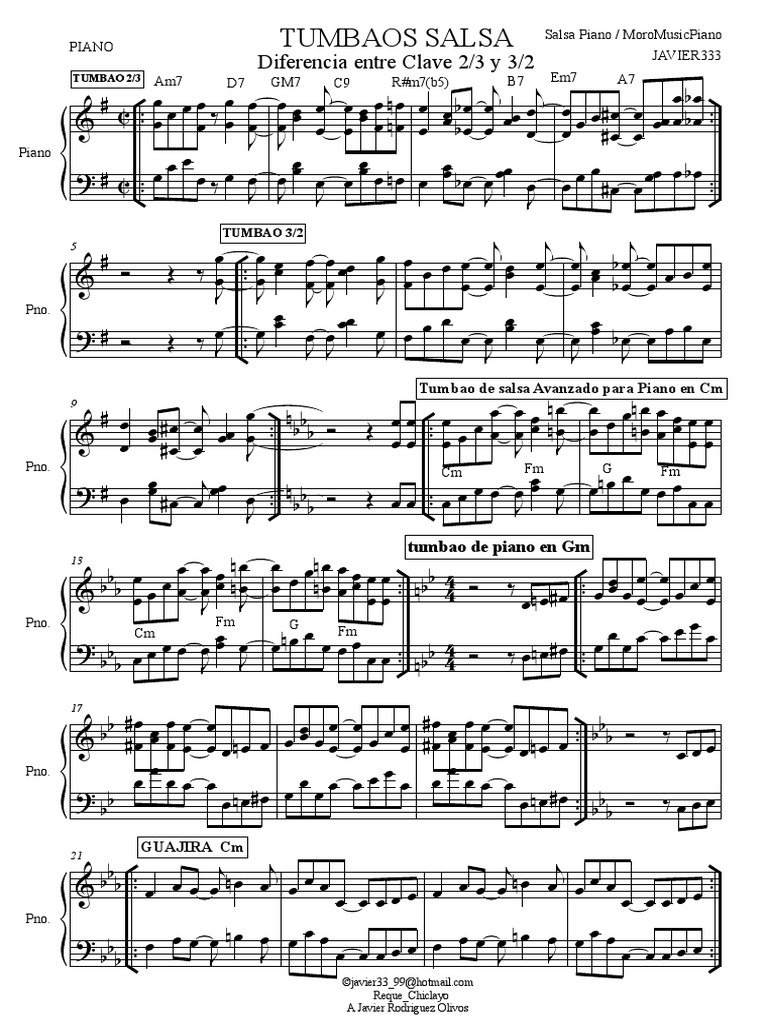 Tumbaos Salsa Javier333 | Download Free PDF | Musique cubaine | Musique ...