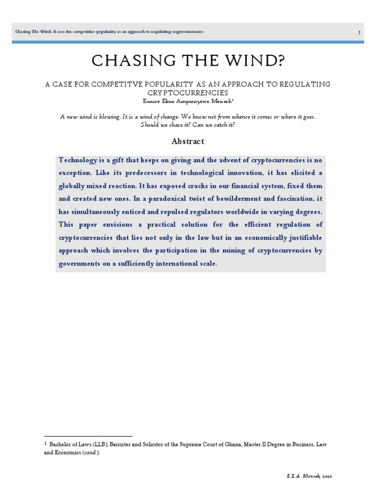 Chasing The Wind: A Case For Competitive Popularity As An Approach To ...