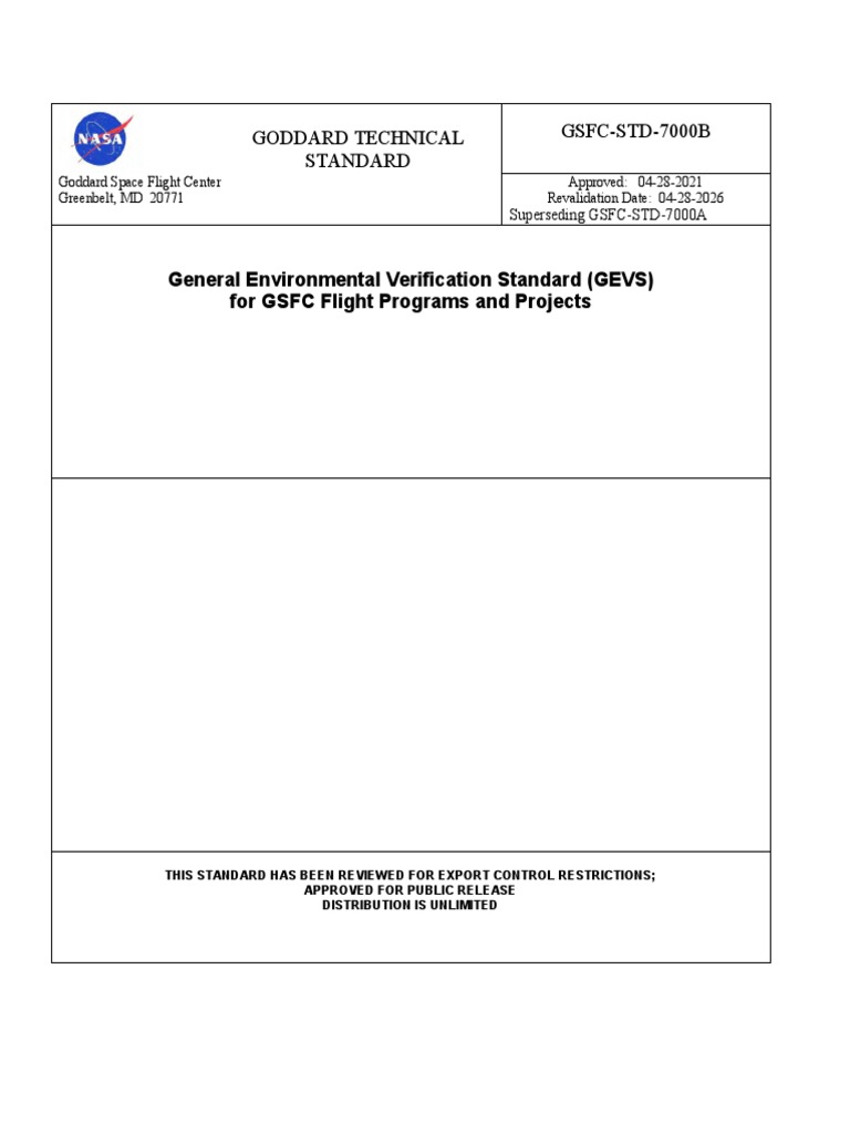 Gsfc-std-7000b Signature Cycle 04-28-2021 Fixed Links | Download Free ...