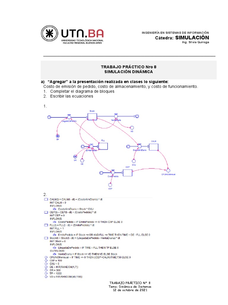 Ejemplos de Simulación Dinámica Con El Software Stella | PDF | Dinámica (Mecánica)