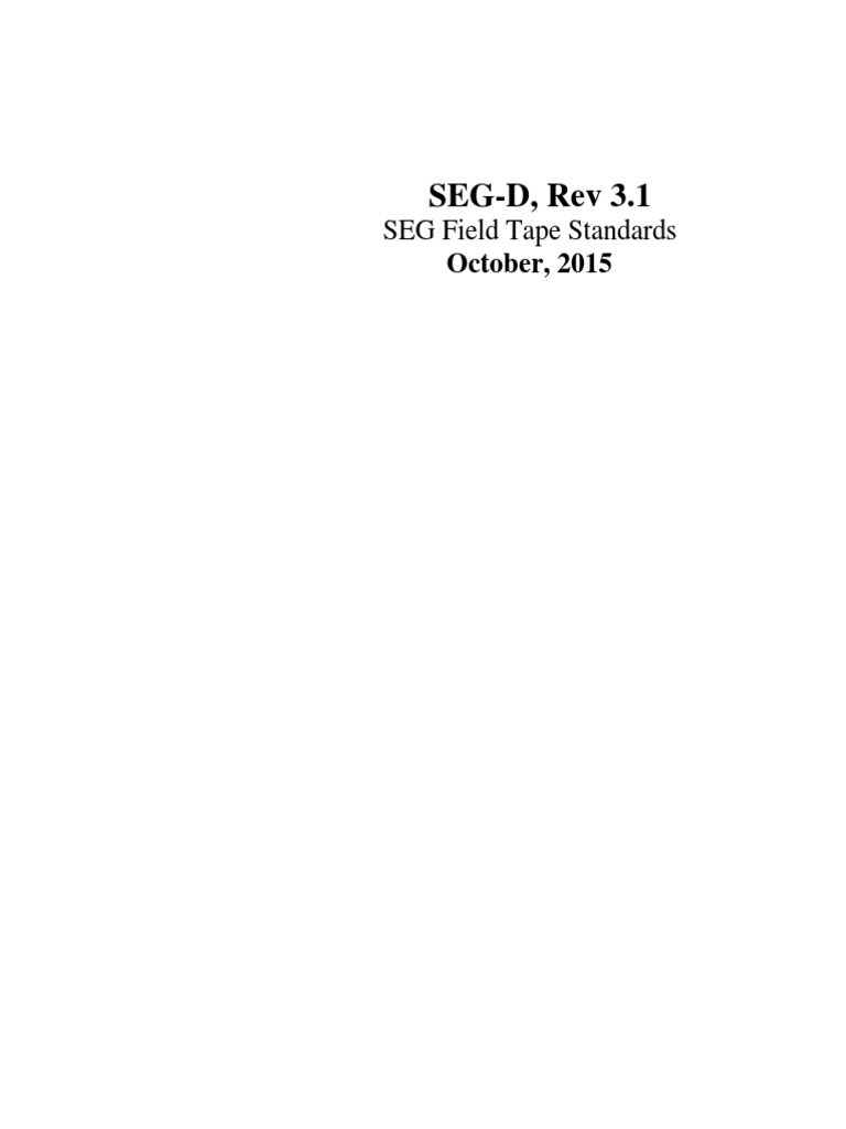 Seg D Rev3 1-Oct2015 | PDF | Computer File | Computer Data Storage