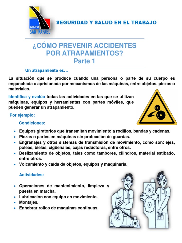 CÓMO PREVENIR ACCIDENTES POR ATRAPAMIENTOS Parte 1 | PDF