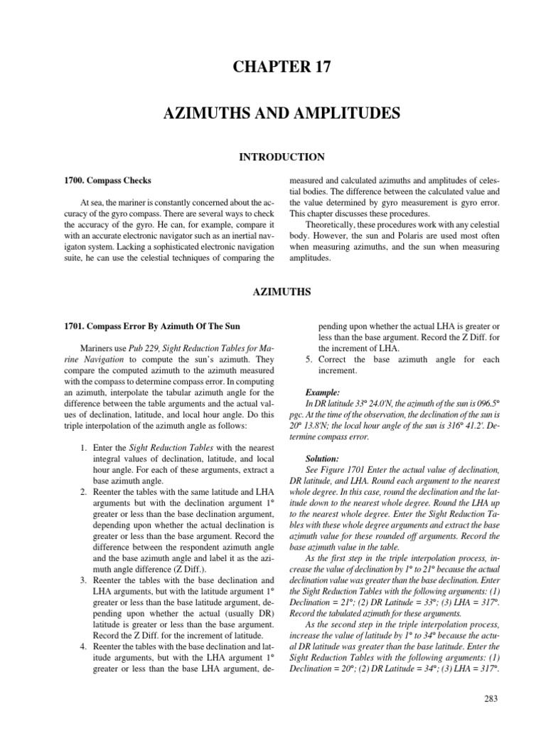 Compass Checks: Example | Download Free PDF | Horizon | Compass