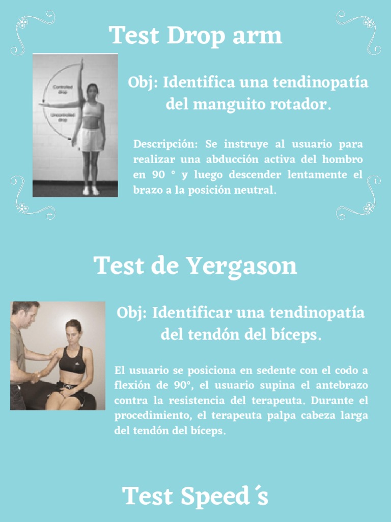 Test Tendinopatias Biceps y Manguito Rotador | PDF