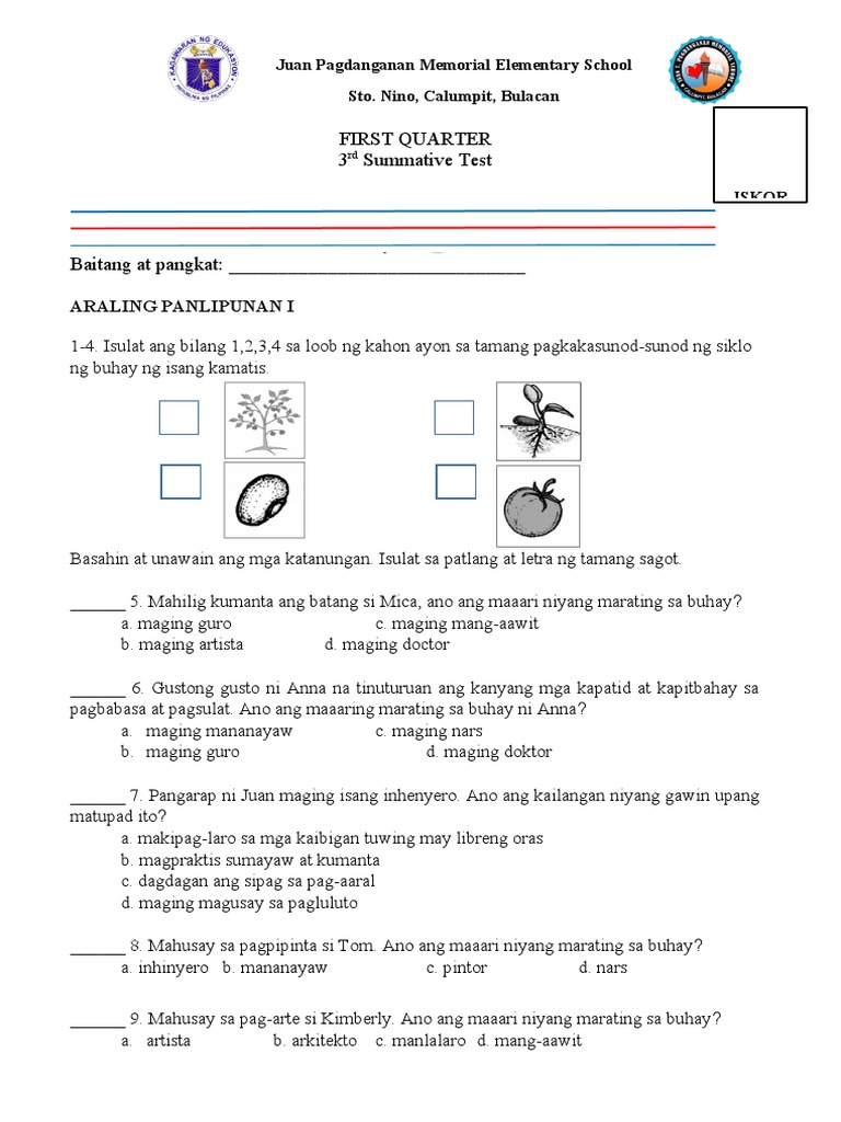 Q1 3rd Summative Test Pdf 9094