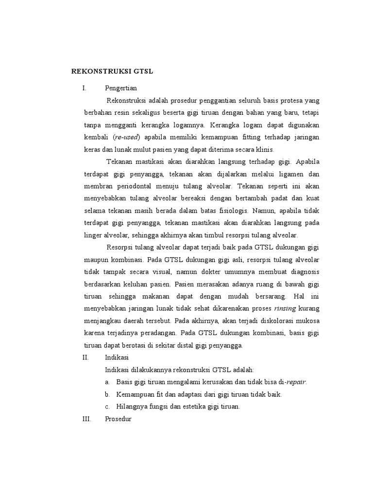 DS 1 C5 - Rekonstruksi GTSL | PDF