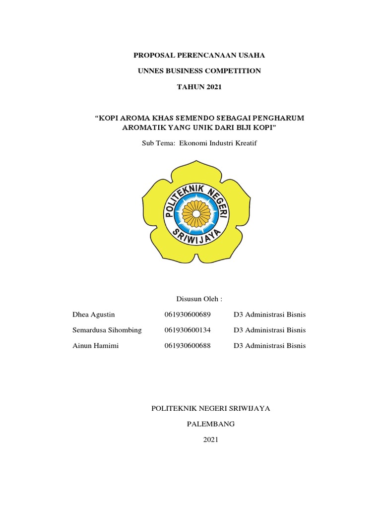 Proposal Perencanaan Usaha Fix-Digabungkan | PDF