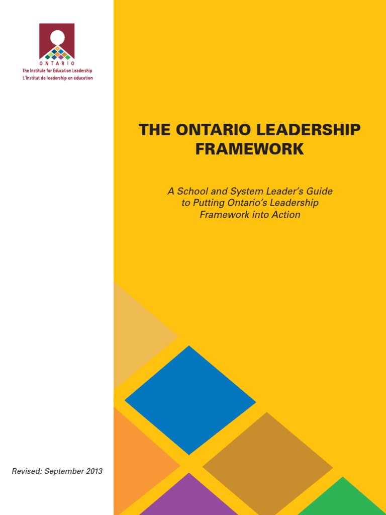 Ontario Leadership Framework Guide | PDF | Leadership | Goal