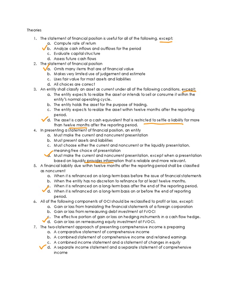 FA2 - SFP and SCI-Answers 1 | PDF | Income Statement | Fair Value