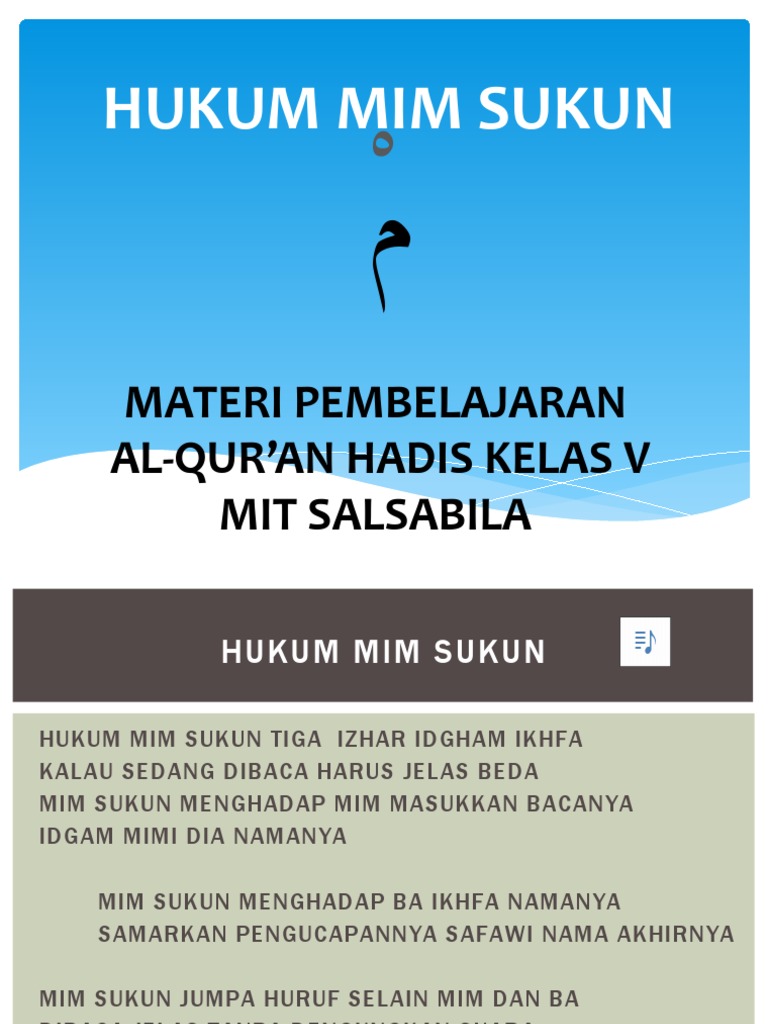 Hukum Mim Sukun Supervisi | PDF