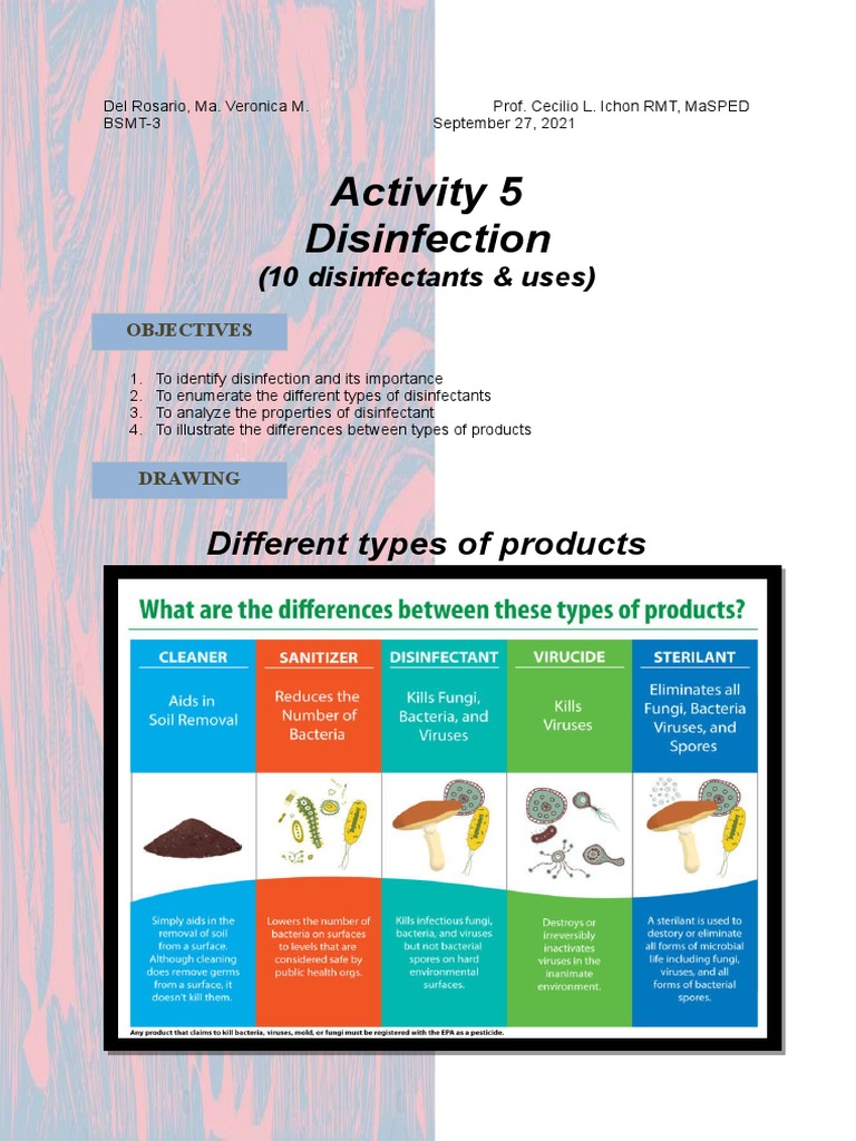 Microbio Activity 5 | PDF | Disinfectant | Materials