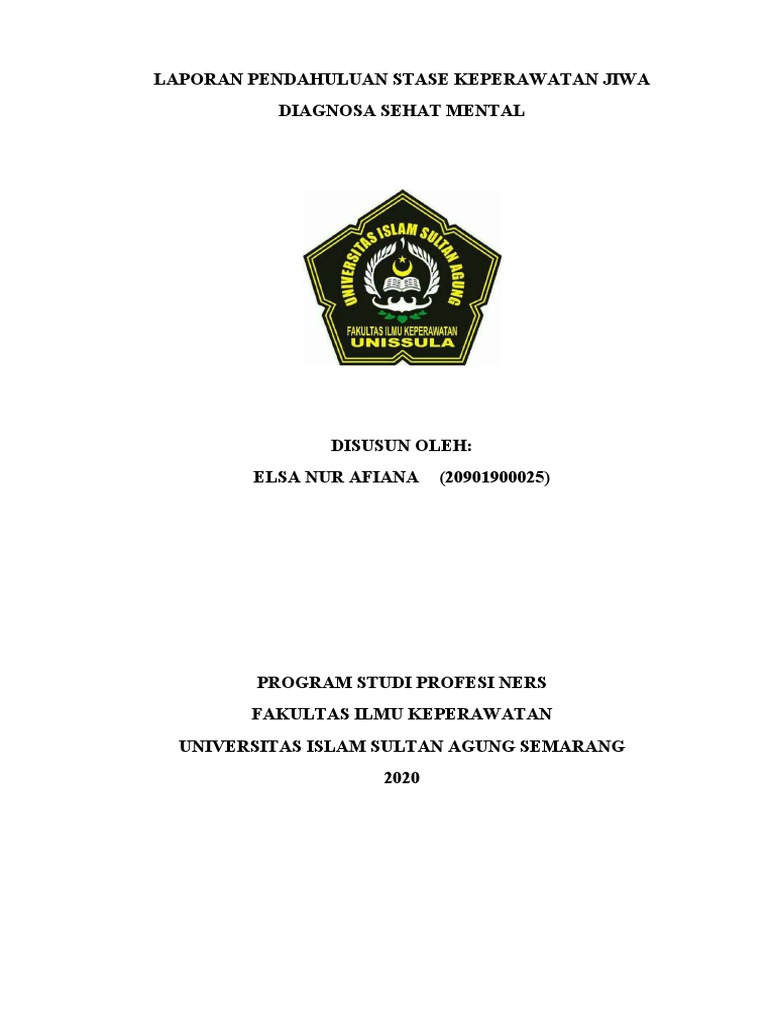 8 LP Sehat Jiwa Elsa Nur Afiana 20901900025 | PDF | Pengembangan Diri | Sains & Matematika