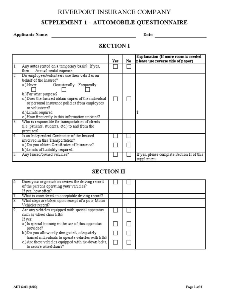 Automobile 01 RIC | PDF | Vehicles | Insurance