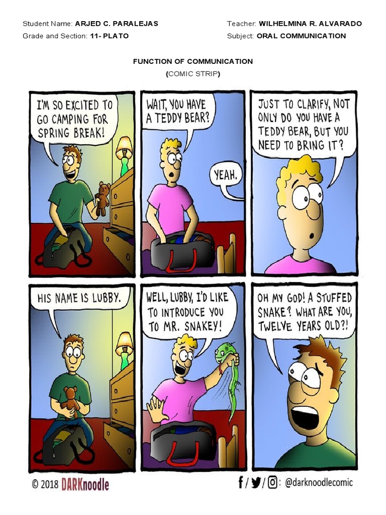 Function of Communication (Comic Strip) | PDF