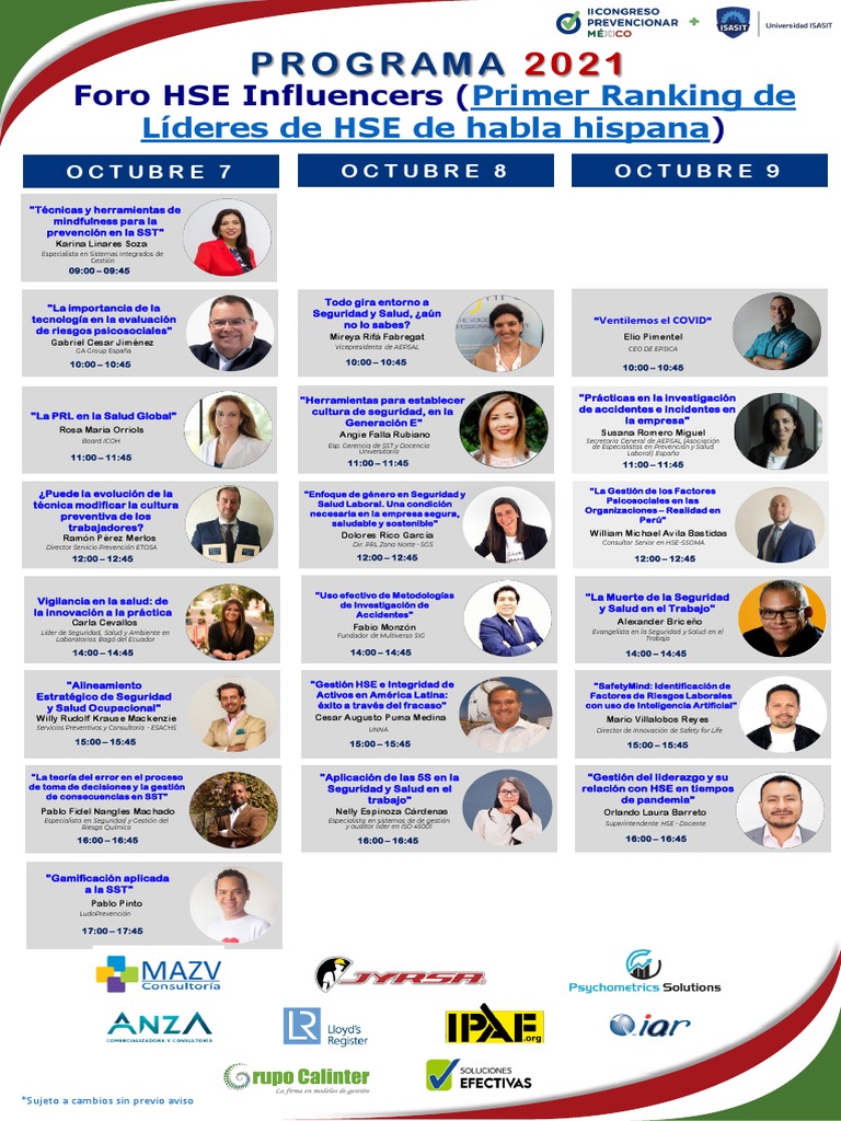 Programa Foro Influencers 2021 | PDF