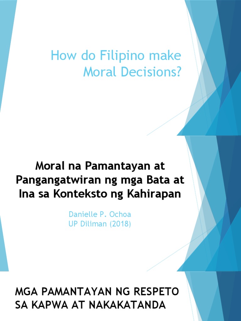 How Do Filipino Make Moral Decisions | PDF